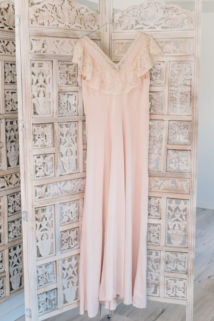 Vestido cuello de encaje - L´Arca Barcelona